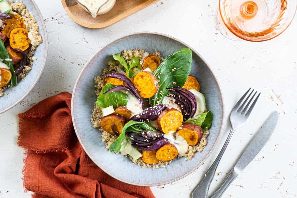 Patate Douce Rôtie & Vinaigrette Asiatique - Recette - Les Commis