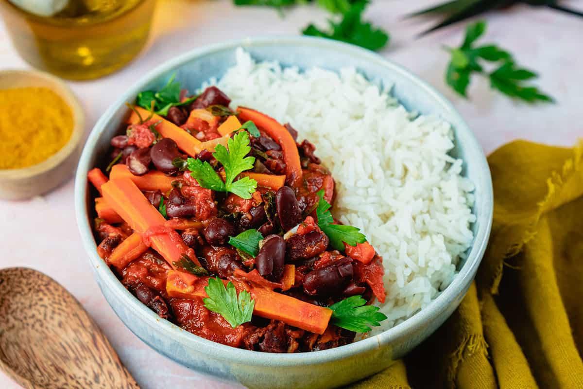 Chili sin Carne & Riz - Recette - Les Commis