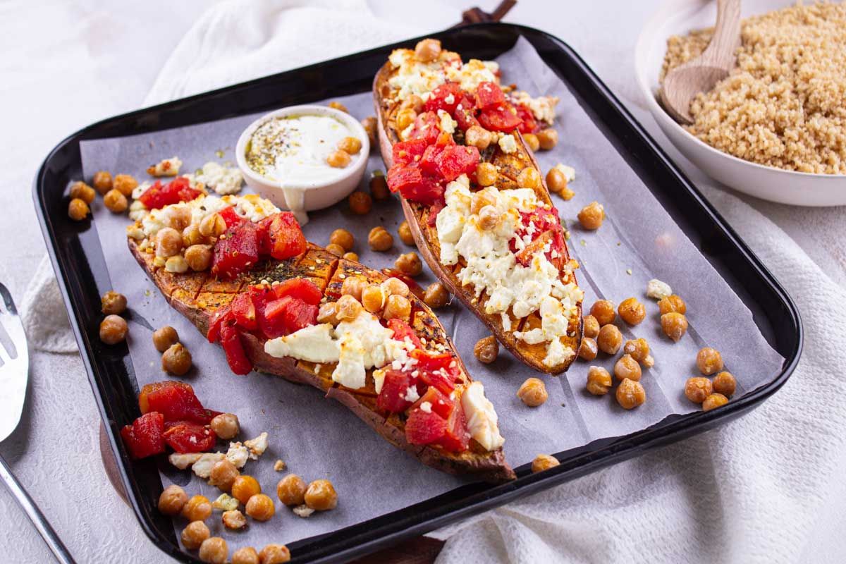 Patate Douce Rôties Feta et Zaatar - Recette - Les Commis