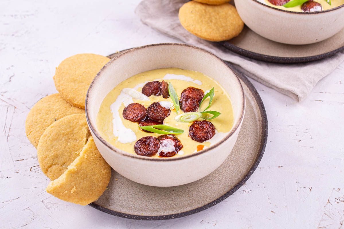 Velouté de Maïs et Sablés au Parmesan - Recette - Les Commis