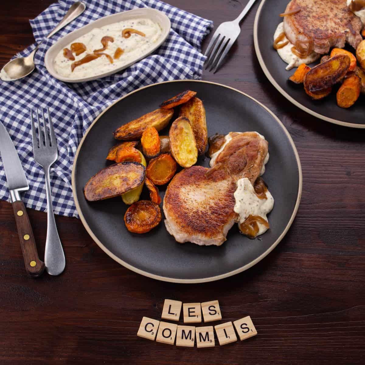 Entrecôte de Porc & Crème Campagnarde - Recette - Les Commis