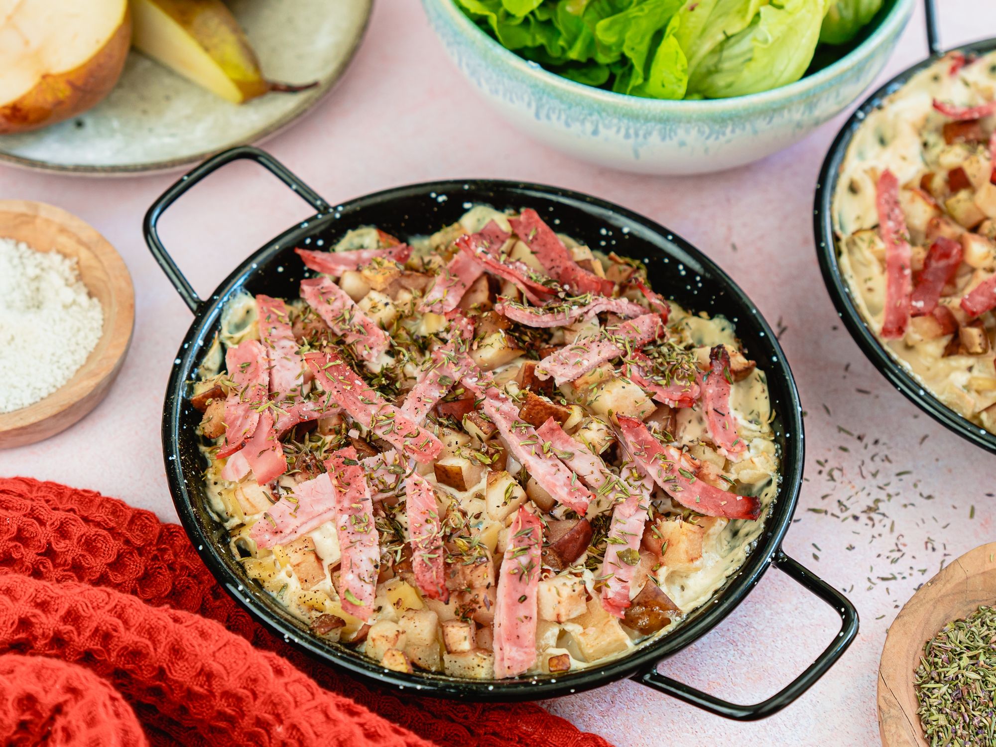 Croziflette à l'Emmental & Salade Verte - Recette - Les Commis